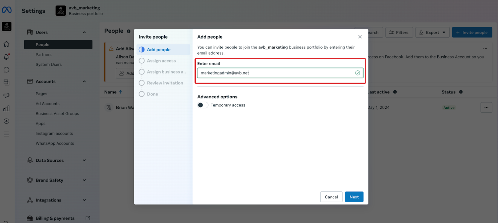 Social Media Access - AVB Marketing